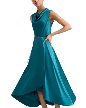 PHASE EIGHT Sabrianna Satin Cowl Neck Dress