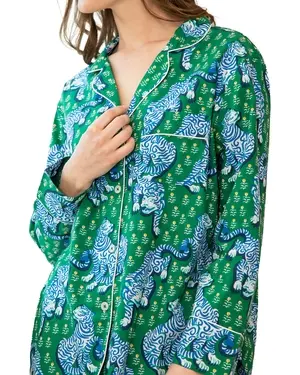 PRINTFRESH Tiger Queen Long Pajama Set