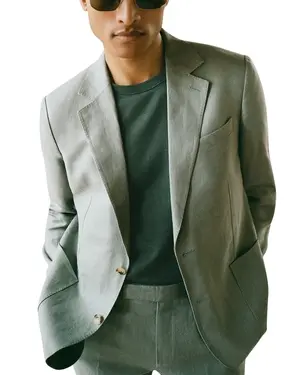REISS The Atlantic Single Breasted Linen Blazer