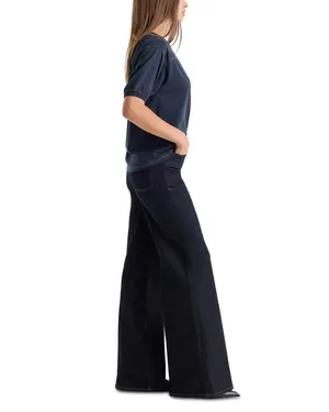 Good American Good Waist Mid Rise Palazzo Jeans