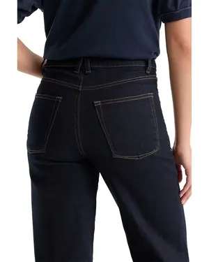 Good American Good Waist Mid Rise Palazzo Jeans
