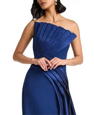 Tadashi Shoji Belair Strapless Draped Gown