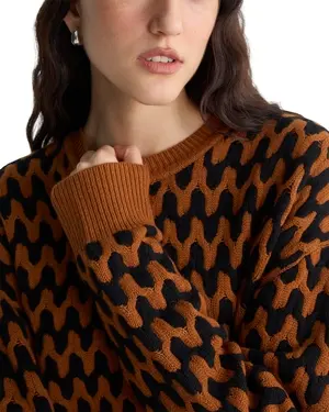 Diane Von Furstenberg Volto Merino Wool & Cashmere Crewneck Sweater