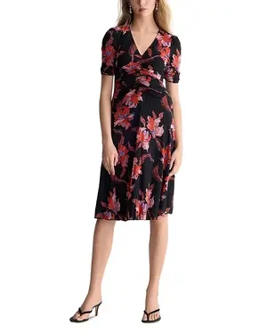 Diane Von Furstenberg Koren Reversible Ruched Mesh Dress - Iris Falls