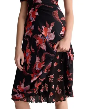 Diane Von Furstenberg Koren Reversible Ruched Mesh Dress