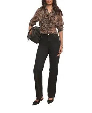 Mint Velvet Ruffle Detail Button Down Blouse