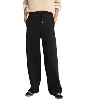 Mint Velvet Side Stripe Barrel Trousers - Black
