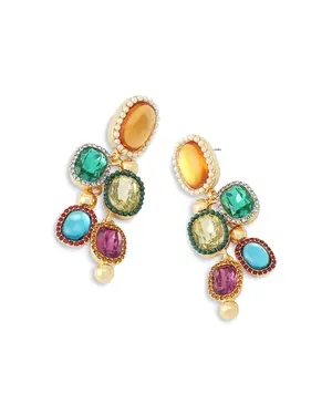 Kurt Geiger Signature Eagle Stone Chandelier Earrings