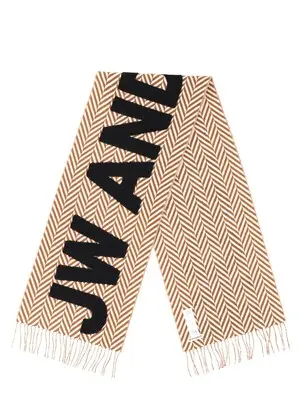 JW Anderson Sciarpa Con Logo E Motivo A Spina Di Pesce - Multicolour