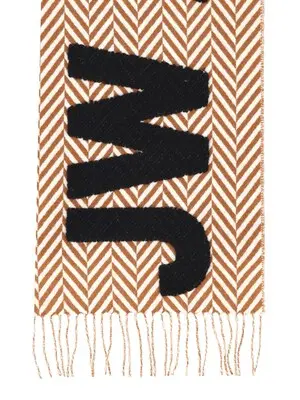 JW Anderson Sciarpa Con Logo E Motivo A Spina Di Pesce - Multicolour