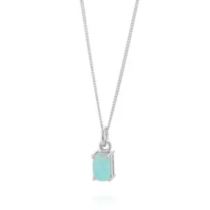 NELLOU JEWELLERY Amazonite Octavia Necklace - Silver