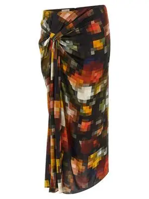 Dries Van Noten Suma Bis' Draped Skirt