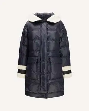 Peuterey Kunto Bg 02 Shearling-collar Puffer Jacket - Blue