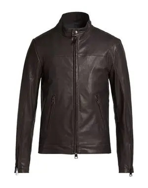 STREET LEATHERS Jacket Charcoal Size Leather - Grey