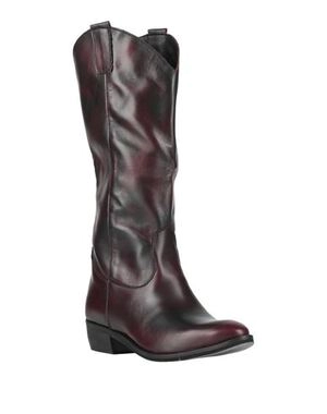 DIVINE FOLLIE Boot Burgundy Size Leather - Red