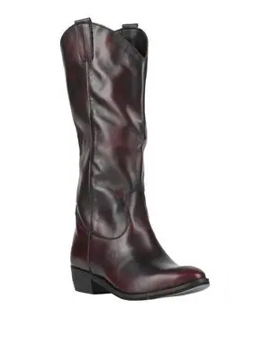 DIVINE FOLLIE Boot Burgundy Size Leather - Red
