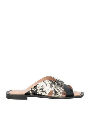 POLLINI Sandals Size Leather - Black