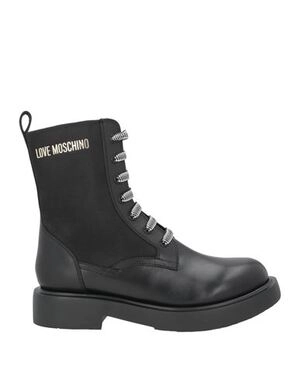 Moschino Ankle Boots Size Leather, Textile Fibers - Black