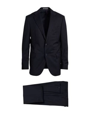 Corneliani Suit Charcoal Size Virgin Wool - Blue