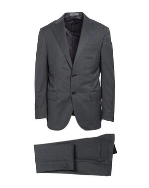 Corneliani Suit Charcoal Size Virgin Wool - Grey