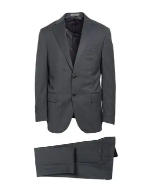 Corneliani Suit Charcoal Size Virgin Wool - Grey