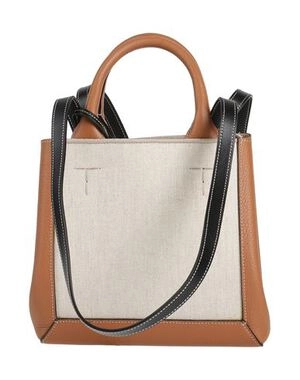 TOD'S Shoulder Bag Calfskin, Textile Fibers - Beige