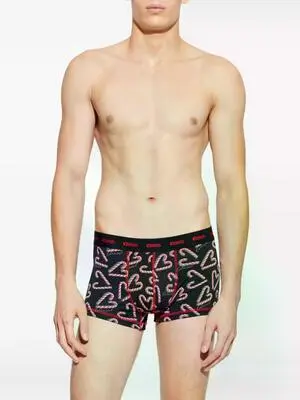 DIESEL® Candy Cane-print Boxers - Black