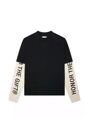 HONOR THE GIFT Logo-print Double-sleeve T-shirt - Black