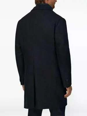 Boggi Milano Wool Coat With Bib