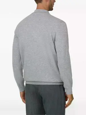 Boggi Milano Knitted Polo Shirt In Cashmere-wool