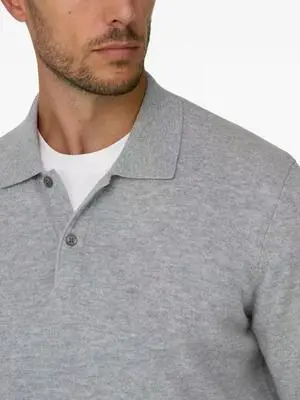 Boggi Milano Knitted Polo Shirt In Cashmere-wool