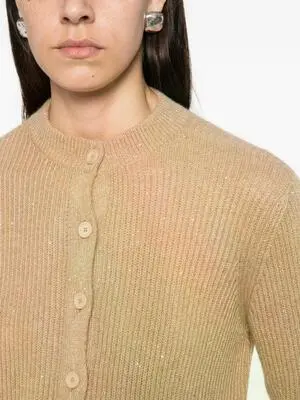 Fabiana Filippi Sequin-embellished Ribbed Cardigan