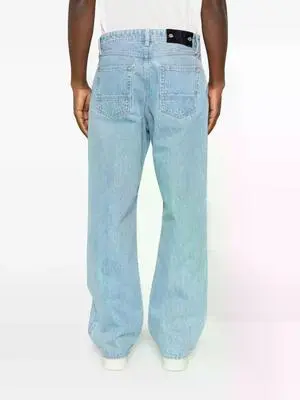 Stone Island Logo-patch Straight-leg Jeans