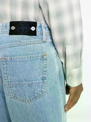 Stone Island Logo-patch Straight-leg Jeans