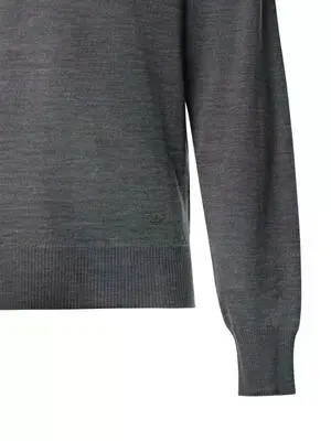 Emporio Armani Logo-embroidered Fine-knit Sweater