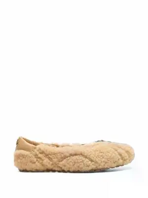 Casadei Marmolada Faux-fur Ballet Flats
