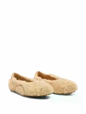 Casadei Marmolada Faux-fur Ballet Flats