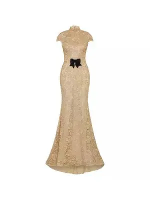 Rebecca Vallance Nottingham Short-sleeve Gown - Neutrals