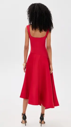 AMUR Scarlet Asymmetrical Day Dress
