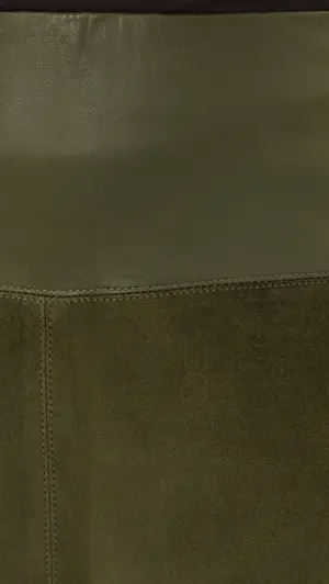 Tanya Taylor Suede Combo Hudson Skirt