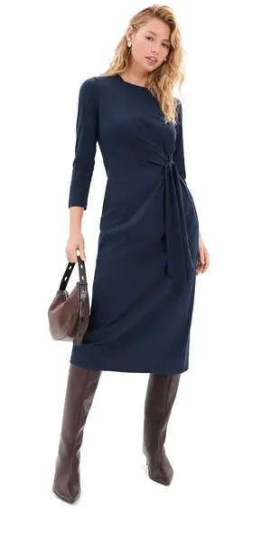 LE BOP Gwen Long Sleeve Dress - Navy