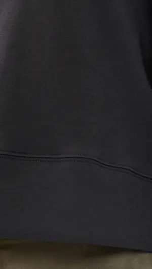 PERFECTWHITETEE Nell Travel Crew Neck Sweatshirt - True Black