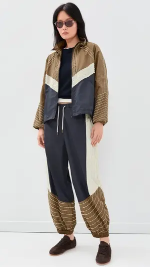 Sea Quinn Embroidered Beaded Windbreaker