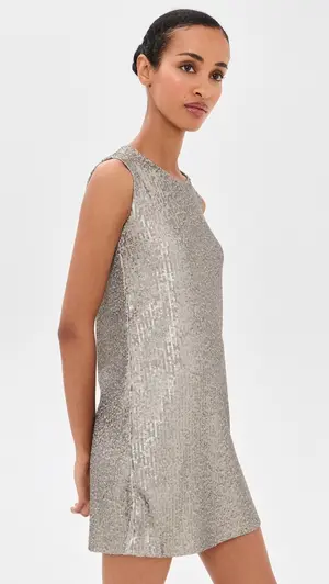 Norma Kamali Sleeveless Sequin Mini Dress