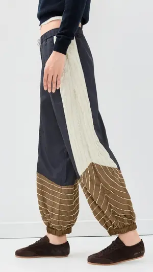 Sea Quinn Embroidered Beaded Joggers