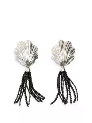JULIETTA Aria Shell Tassel Earrings - Silver