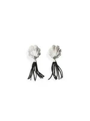 JULIETTA Aria Shell Tassel Earrings - Silver