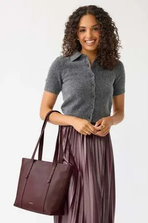 VERA BRADLEY Small Original Tote Bag In Bitter Chocolate