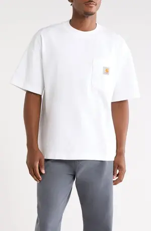 Carhartt Work In Progress Work Pocket Cotton T-shirt - White