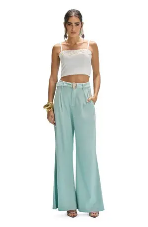 PatBO Aquamist Linen Pant - Blue